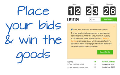 Sign Up To Bid on Local Online Storage Auctions